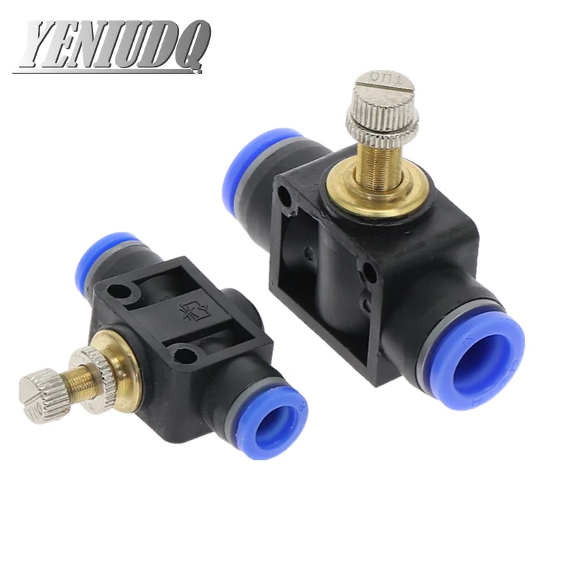 Sa" Pneumatic Fittings 4mm To 12mm Od Hose Tube Gas Flow Adjust Valve ...