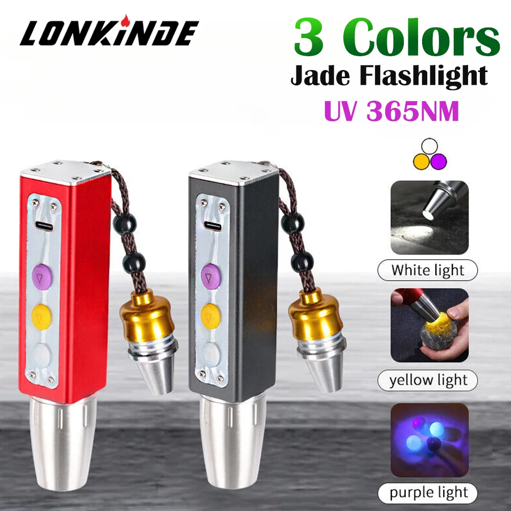 Jade-Detector-Light-3Modes-Identification-Jade-Flashlight-365NM ...