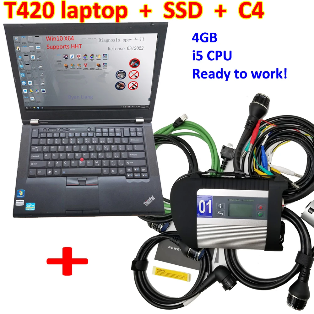 2022 MB star c4 With T420 Computer With wifi Function SD Connect C4 ...