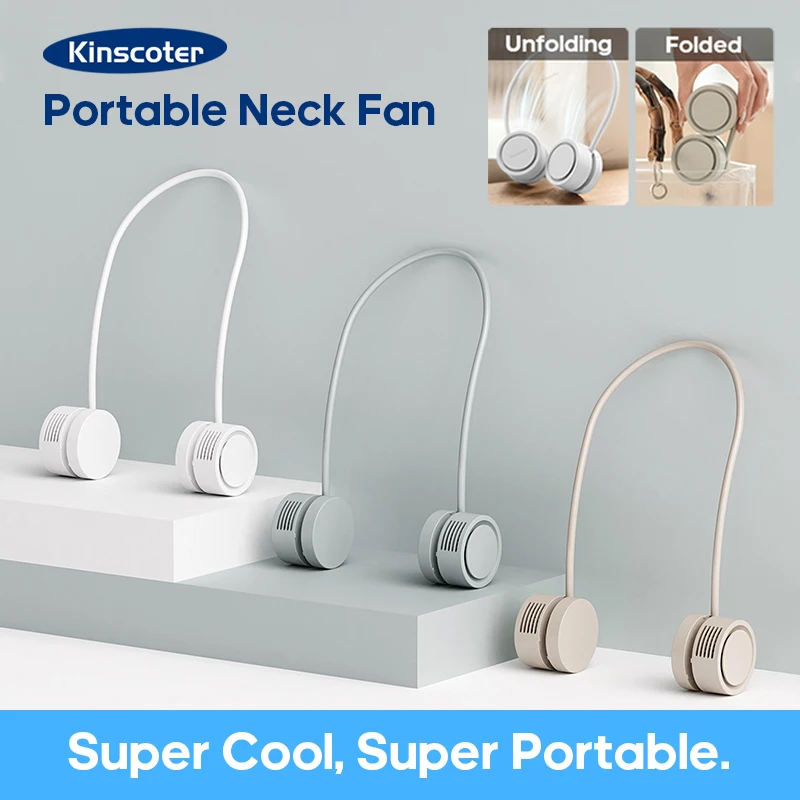 New-Hanging-Neck-Fan-Portable-Cooling-Fan-USB-Leafless-360-Degree ...