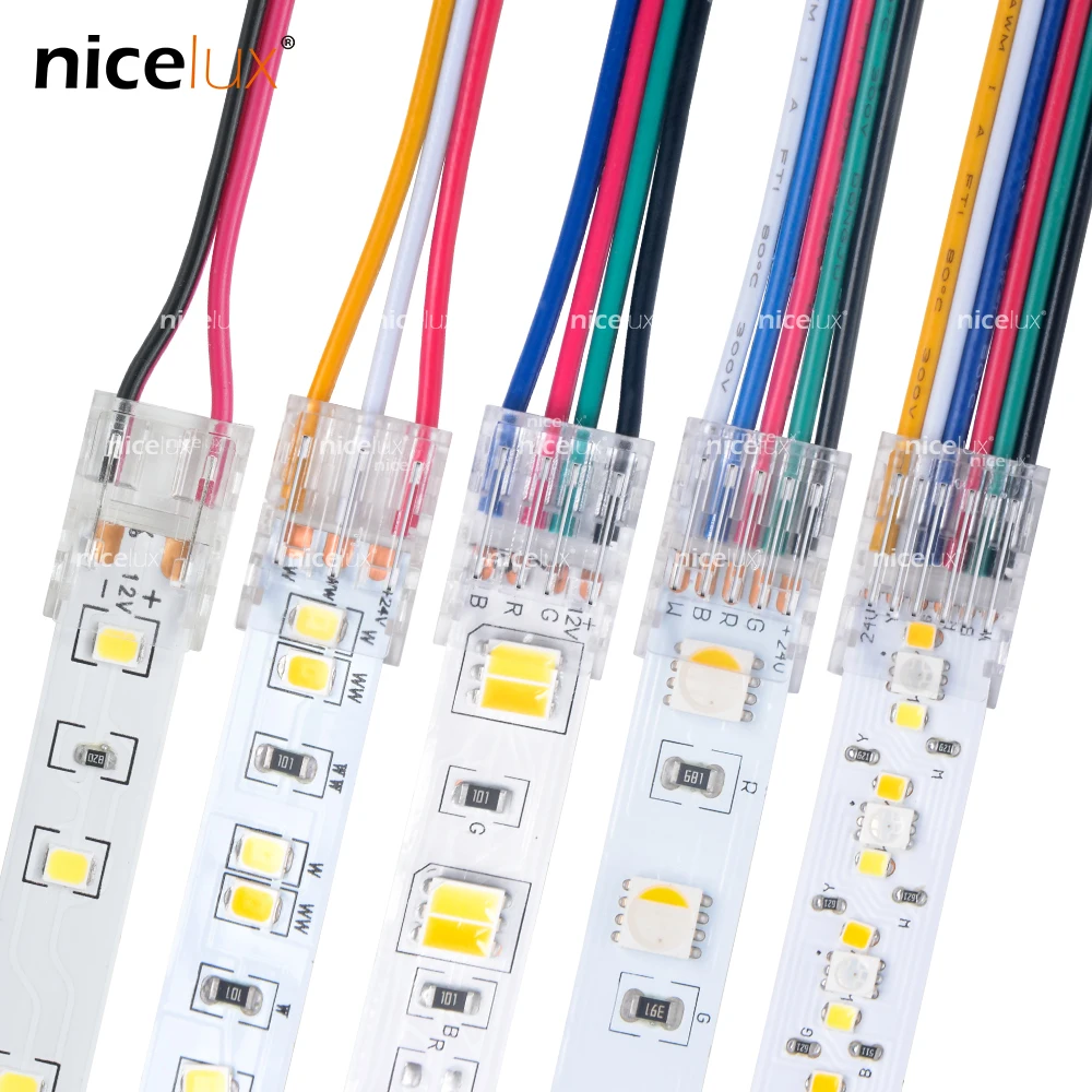 LED-Connectors-Transparent-Solderless-Cover-15cm-Wire-for-FCOB-DIM-CCT ...