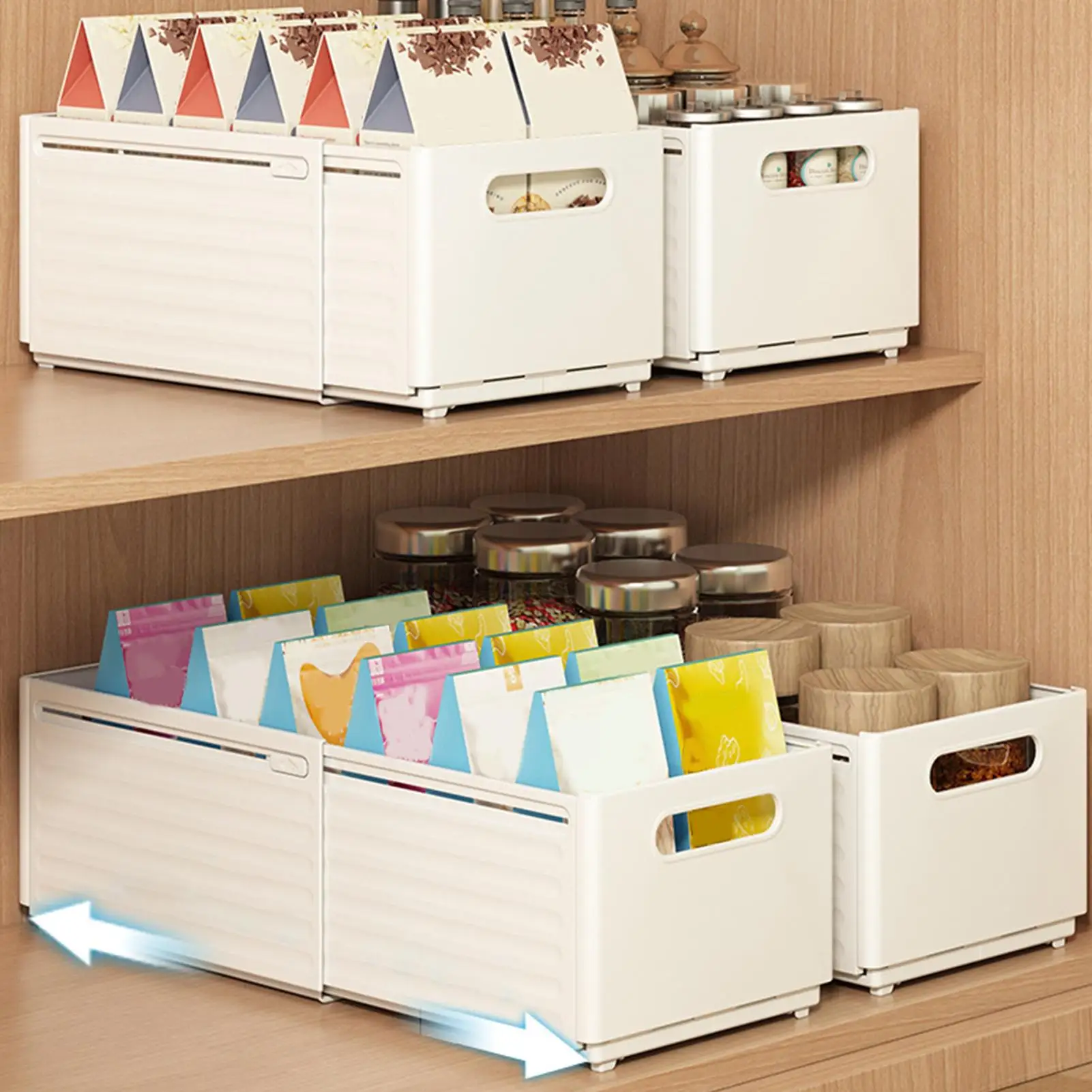 Drawer-Basket-Telescopic-Storage-Box-Kitchen-Spice-Slide-Organizer ...