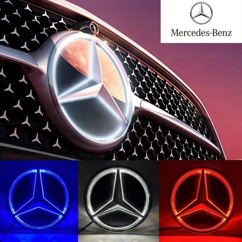 Car-Front-Grill-Logo-Light-mirror-face-LED-Badge-Emblem-Luminous ...