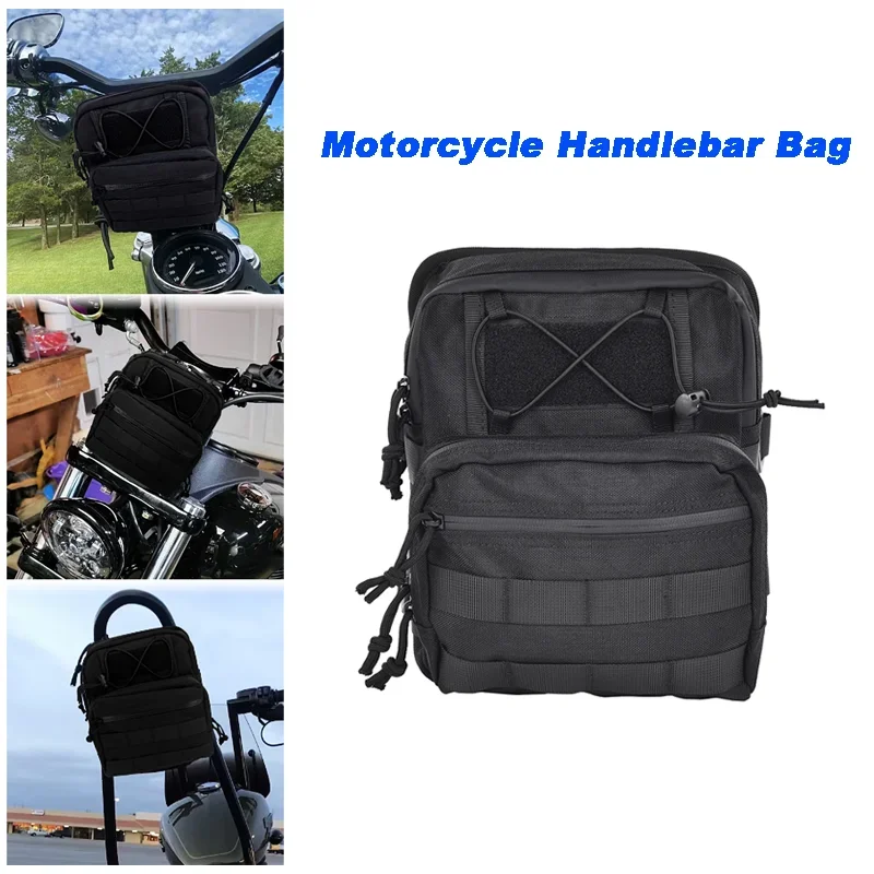 Motorcycle-Black-Handlebar-Bag-Pouch-Utility-Sissy-Bars-Carrier-Storage ...