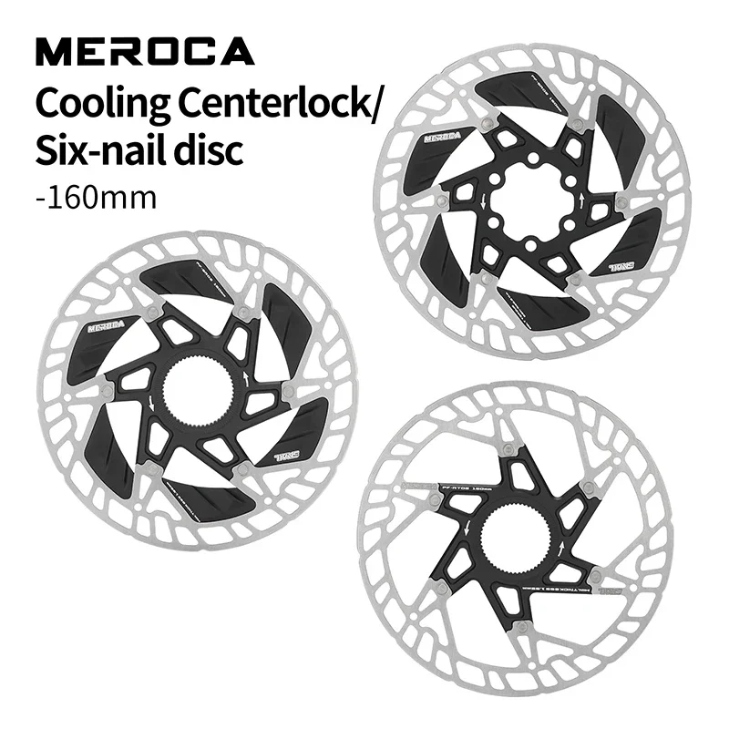 MEROCA-Ultralight-Bicycle-Brake-Rotor-160mm-Diameter-Hollow-Out-6-Bolt ...