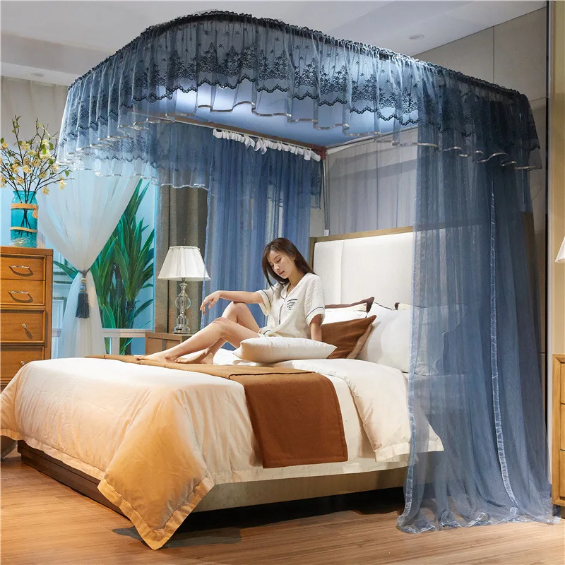 Summer-U-Guide-Rail-Mosquito-Net-Lace-Princess-Style-Mosquito-Proof-Net ...