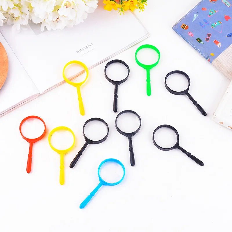 Plastic Mini Magnifying Glass Children's Toys Learning Education ...