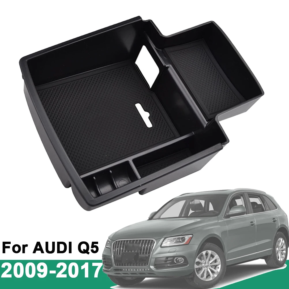 Armrest Storage Box For AUDI Q5 2009-2017 Center Console Bin Glove Tray ...