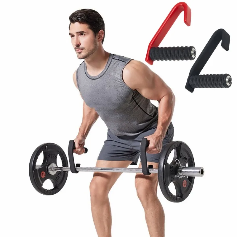 New-Heavy-Duty-Fitness-Hook-Handle-Grip-Carbon-Steel-TPE-Wrapped ...