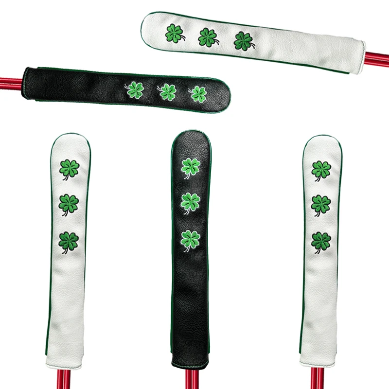 Golf Alignment Stick Cover Four Leaf Clover PU Leather Golf Club ...