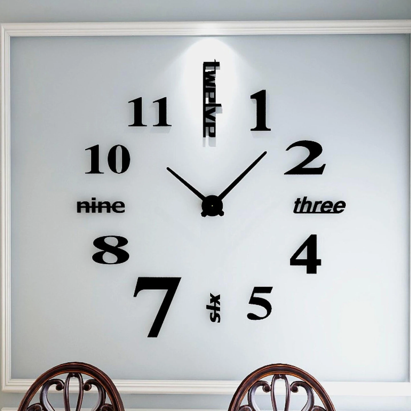 Reloj-de-pared-con-n-meros-y-espejo-3D-pegatinas-de-aluminio-de-40cm ...