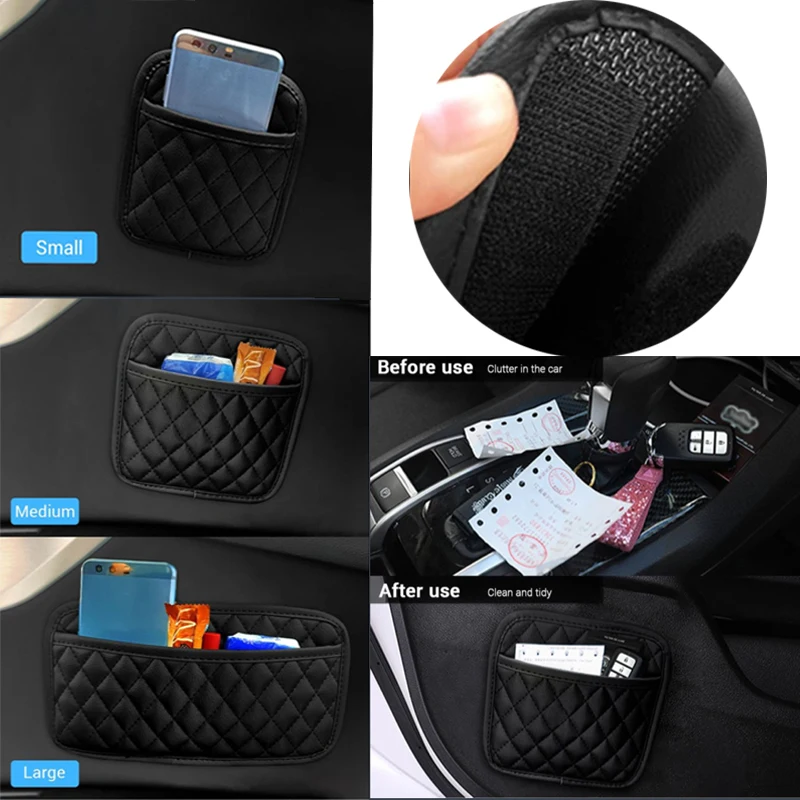 Multifunction-Car-Organizers-Pocket-Bags-Leather-material-with-Velcro ...