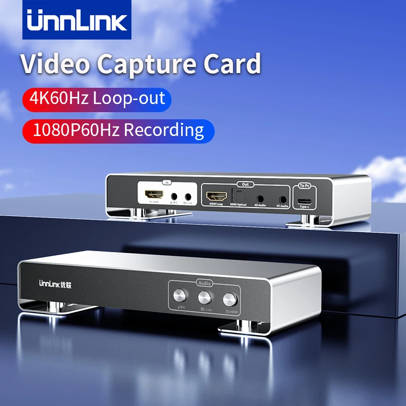 Unnlink-4K-HDMI-USB-C-Video-Capture-Card-1080P-60fps-Video-Game-Grabber ...
