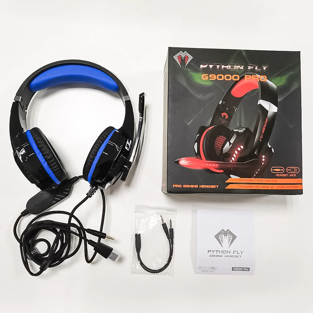 Casque avec microphone,Casque d'écoute stéréo de jeu G9000Pro 7.1 ...