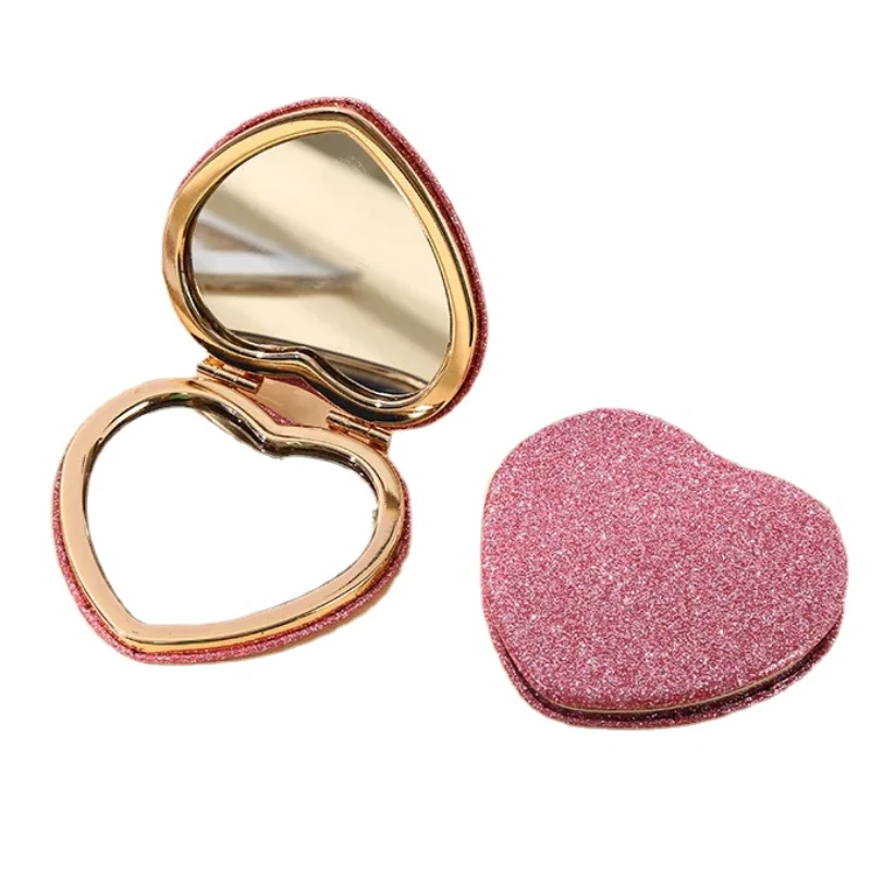 Heart-Shape-Makeup-Mirror-Girl-Cute-Small-Mirror-Portable-Student ...
