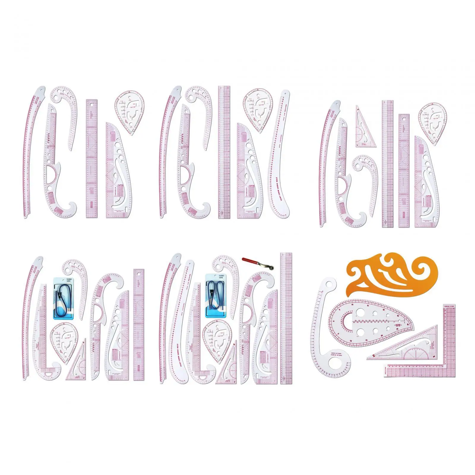 Styling-Sewing-French-Curve-Ruler-Set-Fashion-Design-Rulers-Dress ...