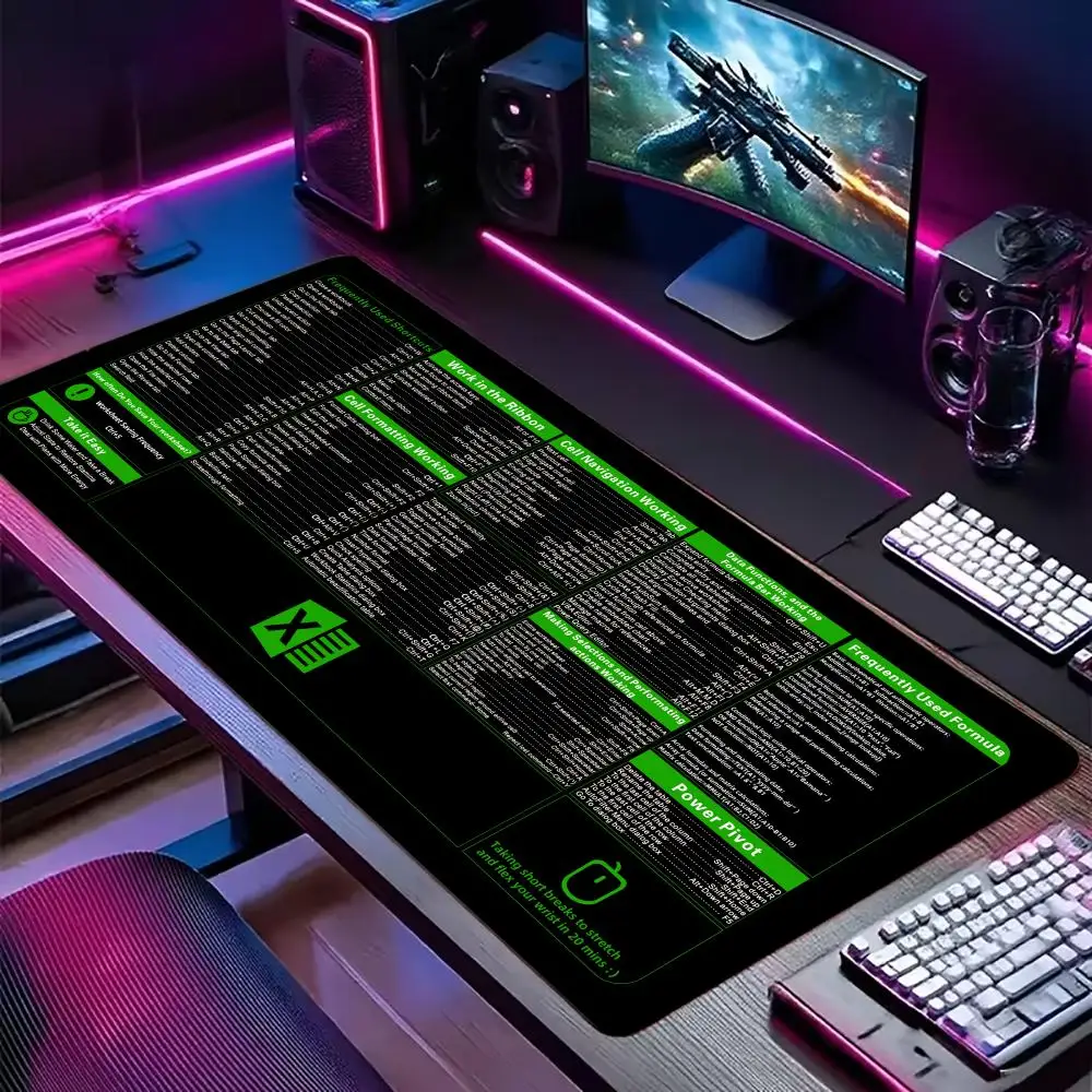 Cool Mouse Pad Shortcut key Mouse Pad Large Computer Office Game Table ...