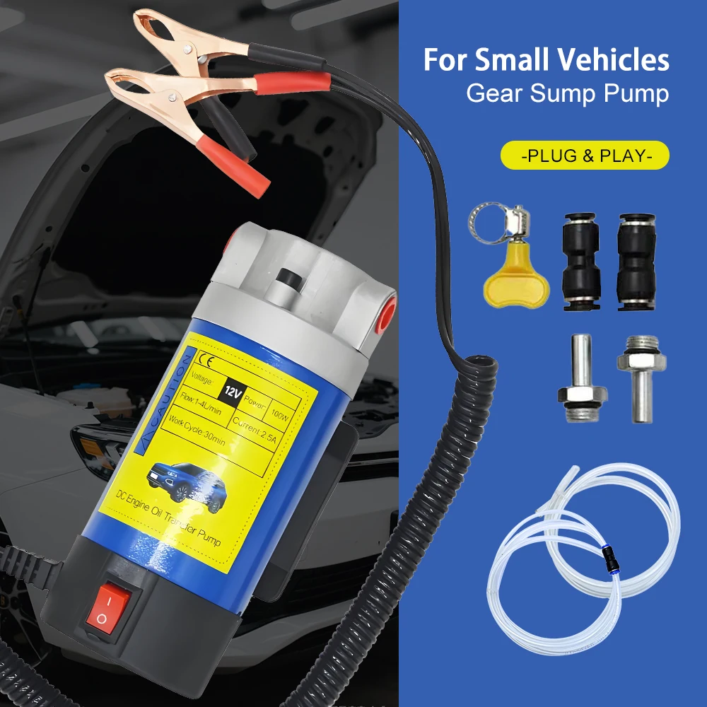 Portable Car Oil Pump Electric Gear Oil Pump 12V/24V DC Car Engine Oil ...