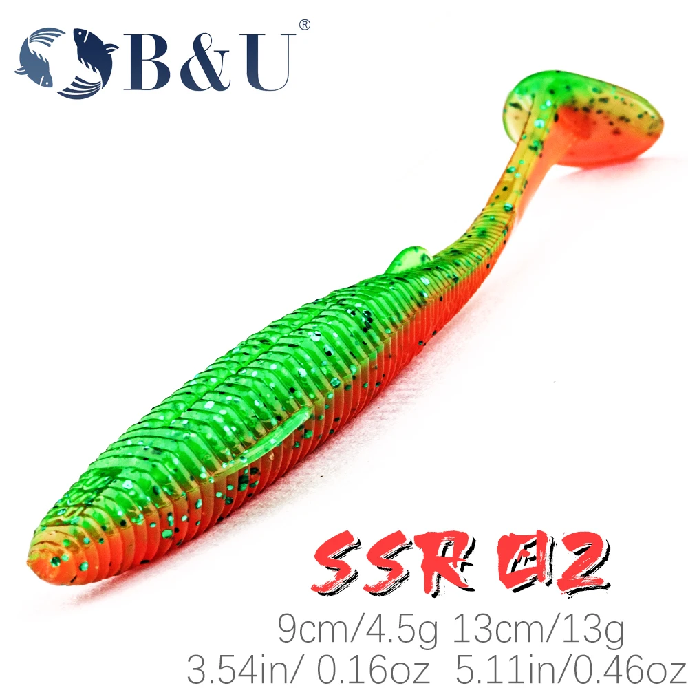 B&u 90/130mm Soft Fishing Lures Baits Swimbait Catfish Wobblers For ...