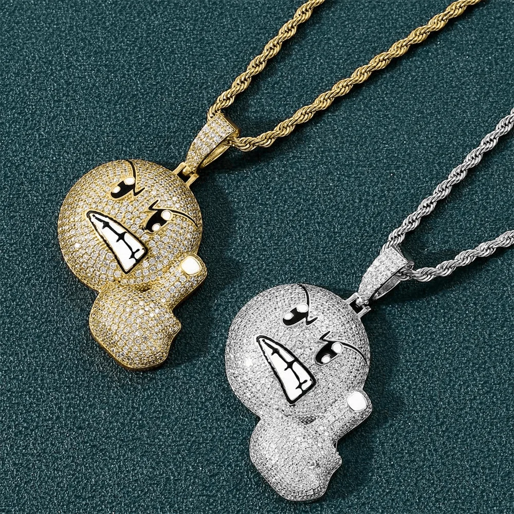 Fashion-Hip-Hop-Middle-Finger-Graffiti-Pendant-Zircon-Necklace-Rock ...