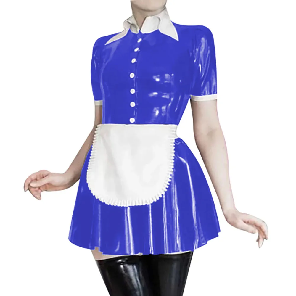 French Turn-down Collar A-line Maid Dress Sets Party Wear Halloween ...
