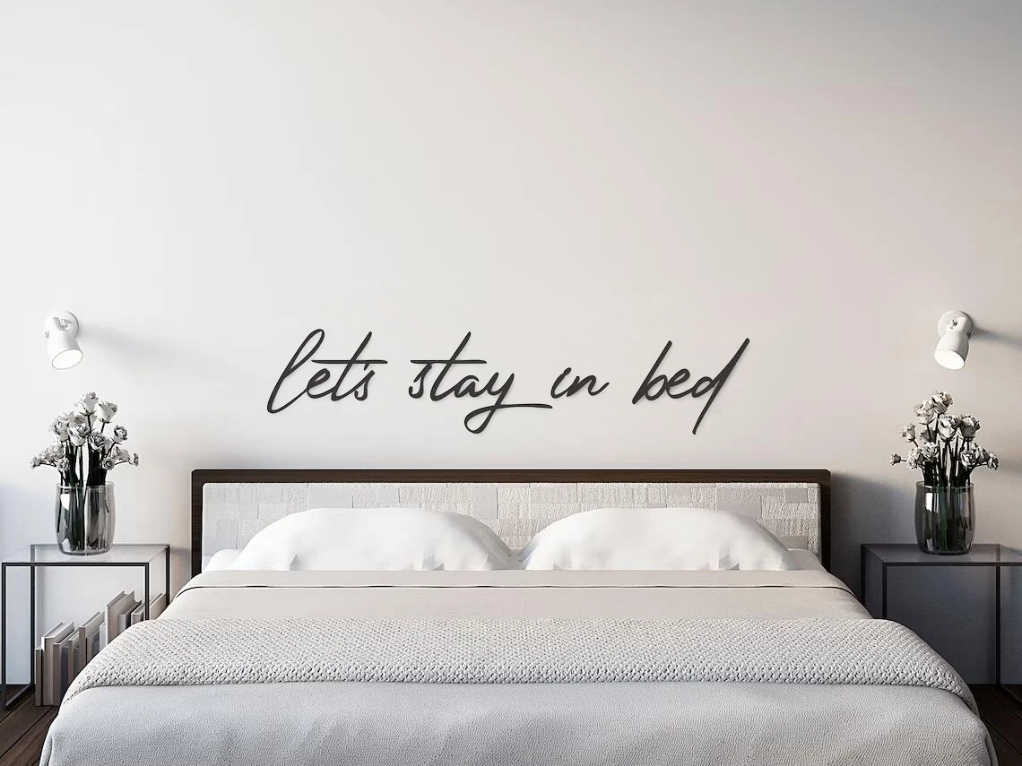 Let-s-Stay-in-Bed-Quote-Wall-Stickers-Bedroom-Home-Decor-Headboard-Wall ...