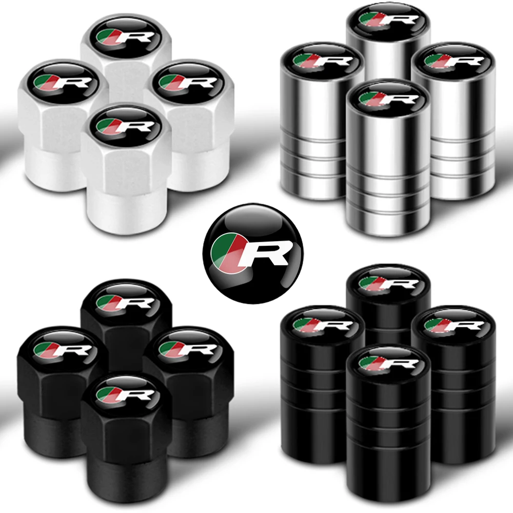4PCS-Car-R-Badge-Wheel-Tires-Valve-Caps-Tyre-Valve-Stem-Covers-for ...