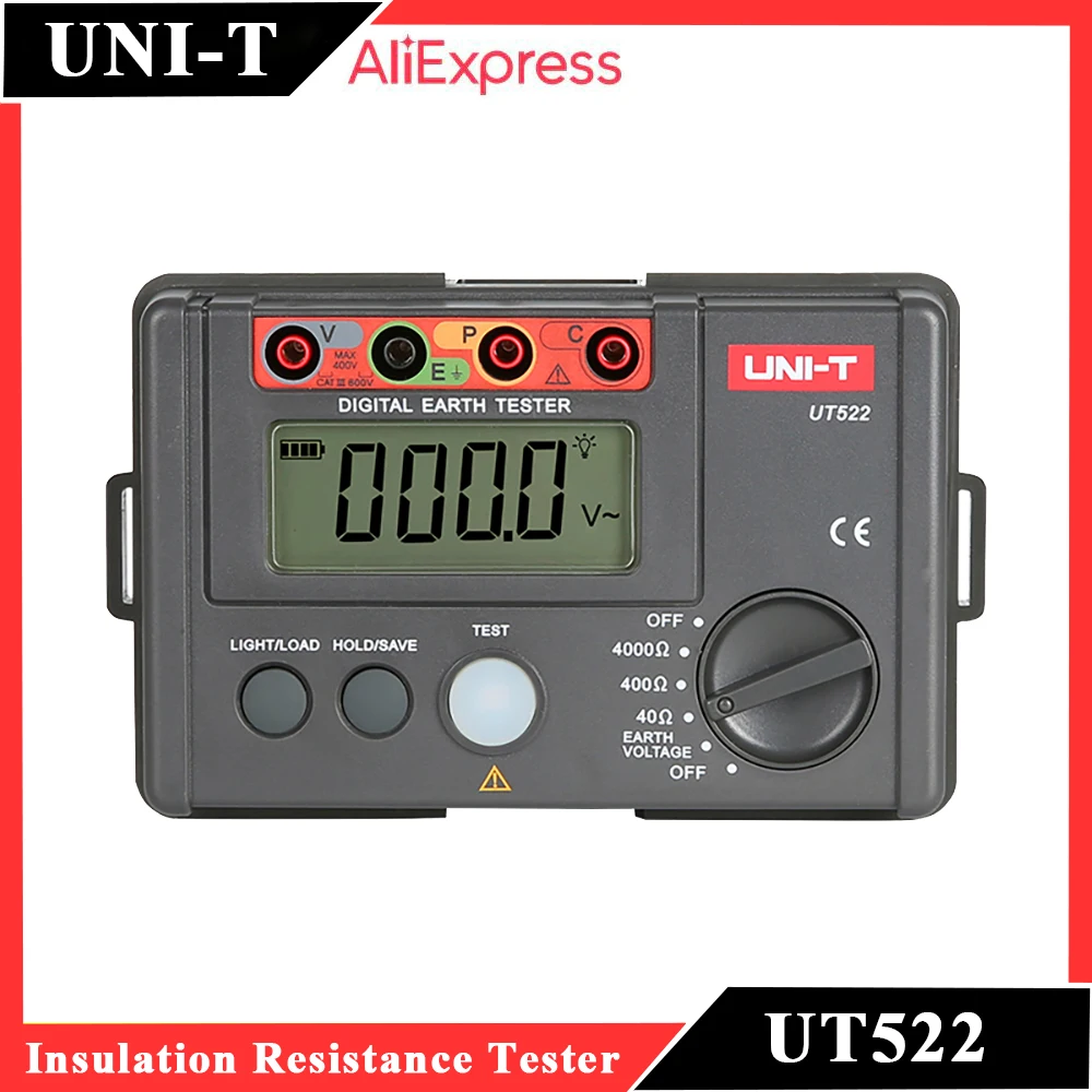 Probador Digital de tierra UNI-T UT522, medidor profesional de resistencia de aislamiento de ...