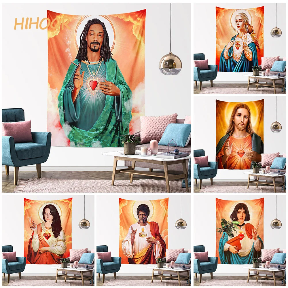 Rared-Tapisserie Snoop Dogg,Tapisserie de Jésus,Décor de chambre ...