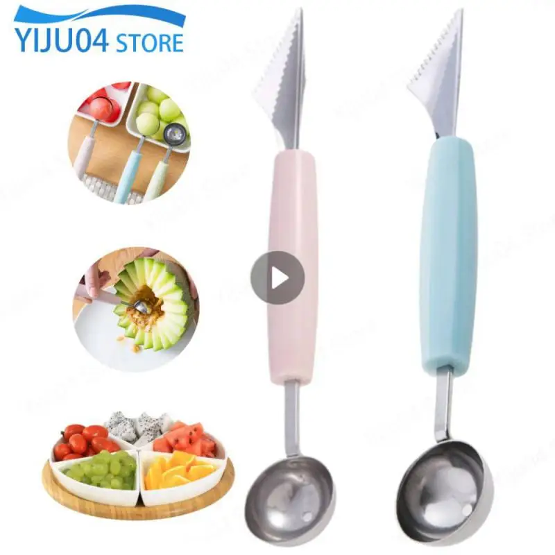 Ball-Digger-Fruit-Platter-Spoon-Stainless-Steel-Corrugated-Carving ...