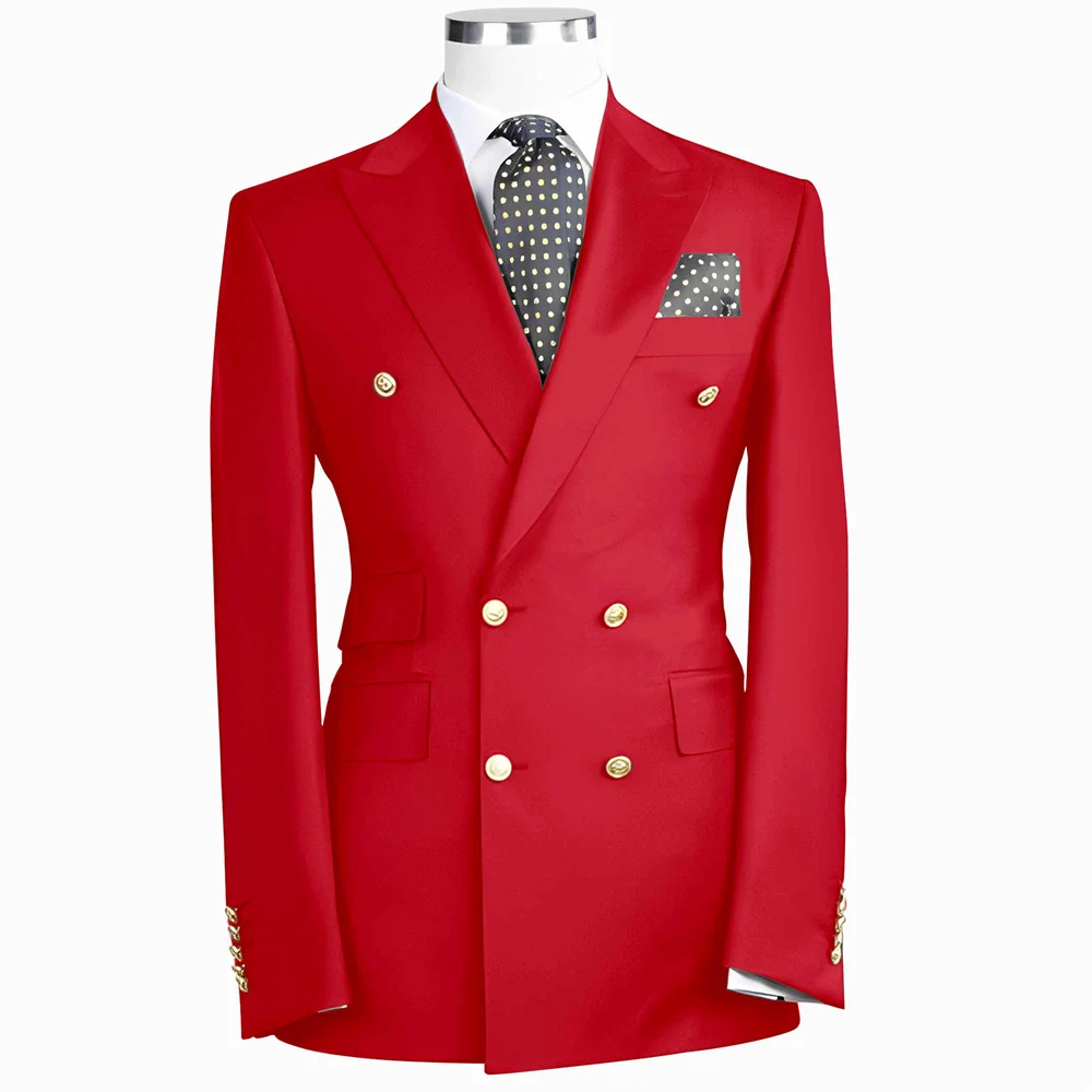 Red-Men-Suits-Blazer-Casual-Business-Wedding-Coat-Best-Man-Suit-Slim ...