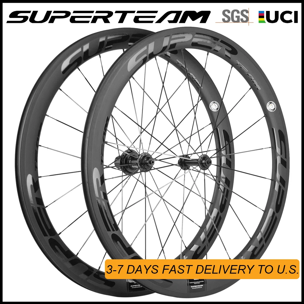 SUPERTEAM-Classic-Carbon-Fiber-Wheelset-700C-Road-Rim-Brake-Wheels-50MM-Clincher-Road-Bike-Wheel ...