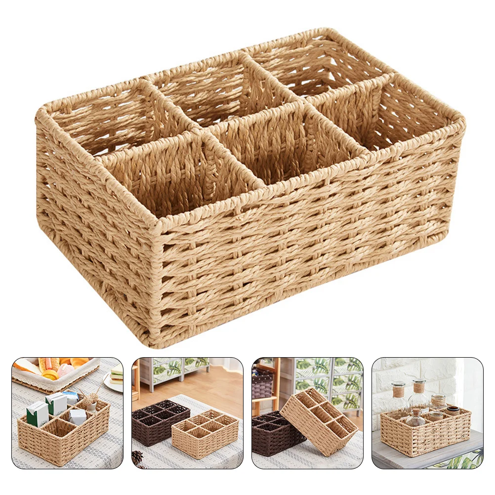 Wicker Storage Basket Compartments | Storage Basket Organizer | Wicker ...