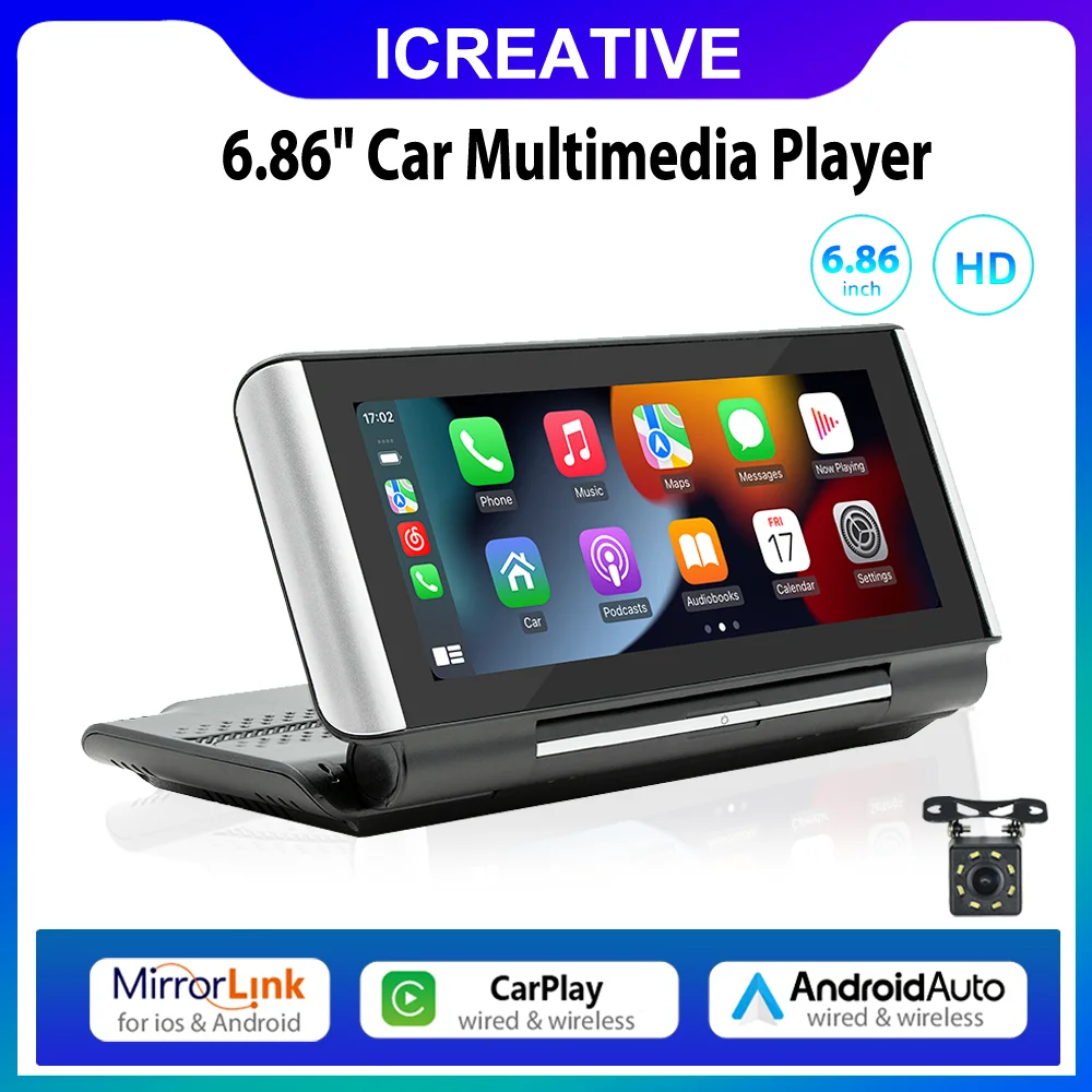 180-Foldable-Screen-6-86-Car-Radio-Multimedia-Player-Portable-Mp5 ...