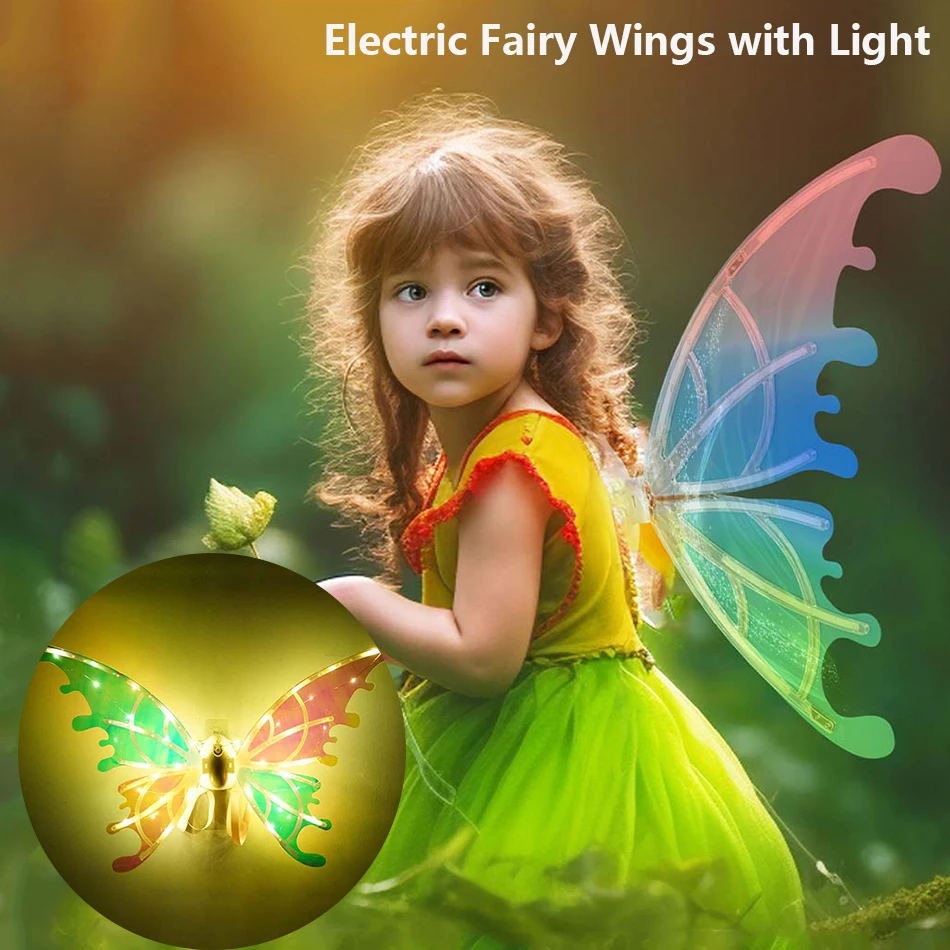 Electric-Moving-Fairy-Butterfly-Wings-with-LED-Lights-Music-Gift-for ...