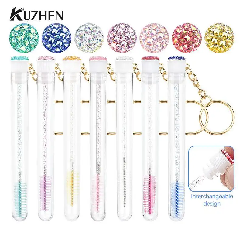 Eyelash-Mascara-Wands-Empty-Tube-With-Keychain-Lash-Spoolies-Plastic ...