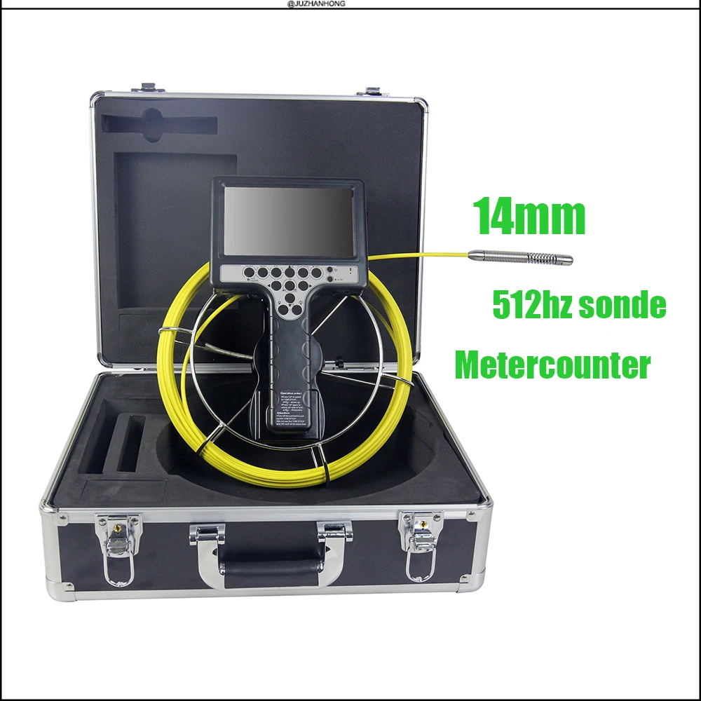 14mm Video Pipe Inspection Camera 512hz Transmitter Drain Sewer ...