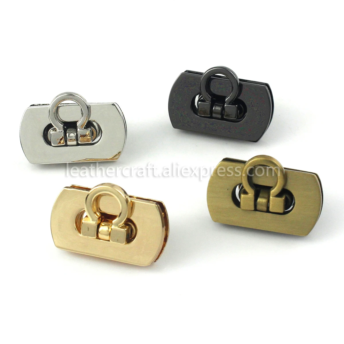 1pcs Metal Folding Lock Push Lock Clasp Tiny Bag Laggage Purse Leather ...