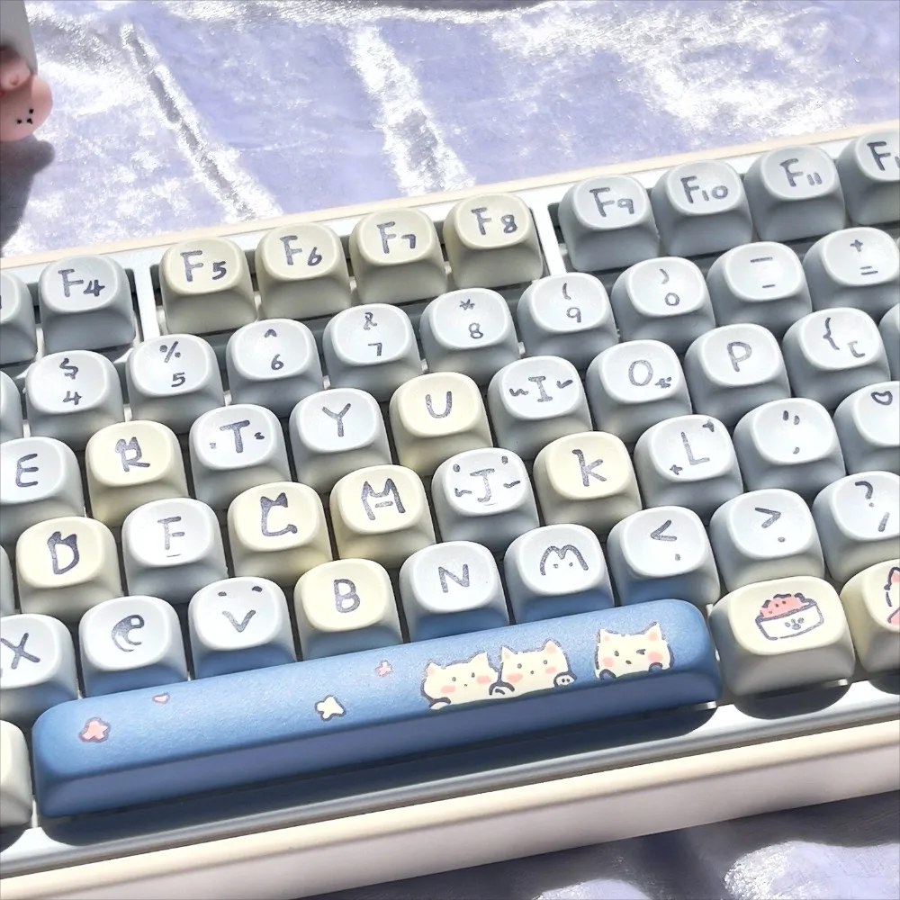Blue-Meow-114-key-PBT-MOA-keyboard-keycaps-for-custom-mechanical ...