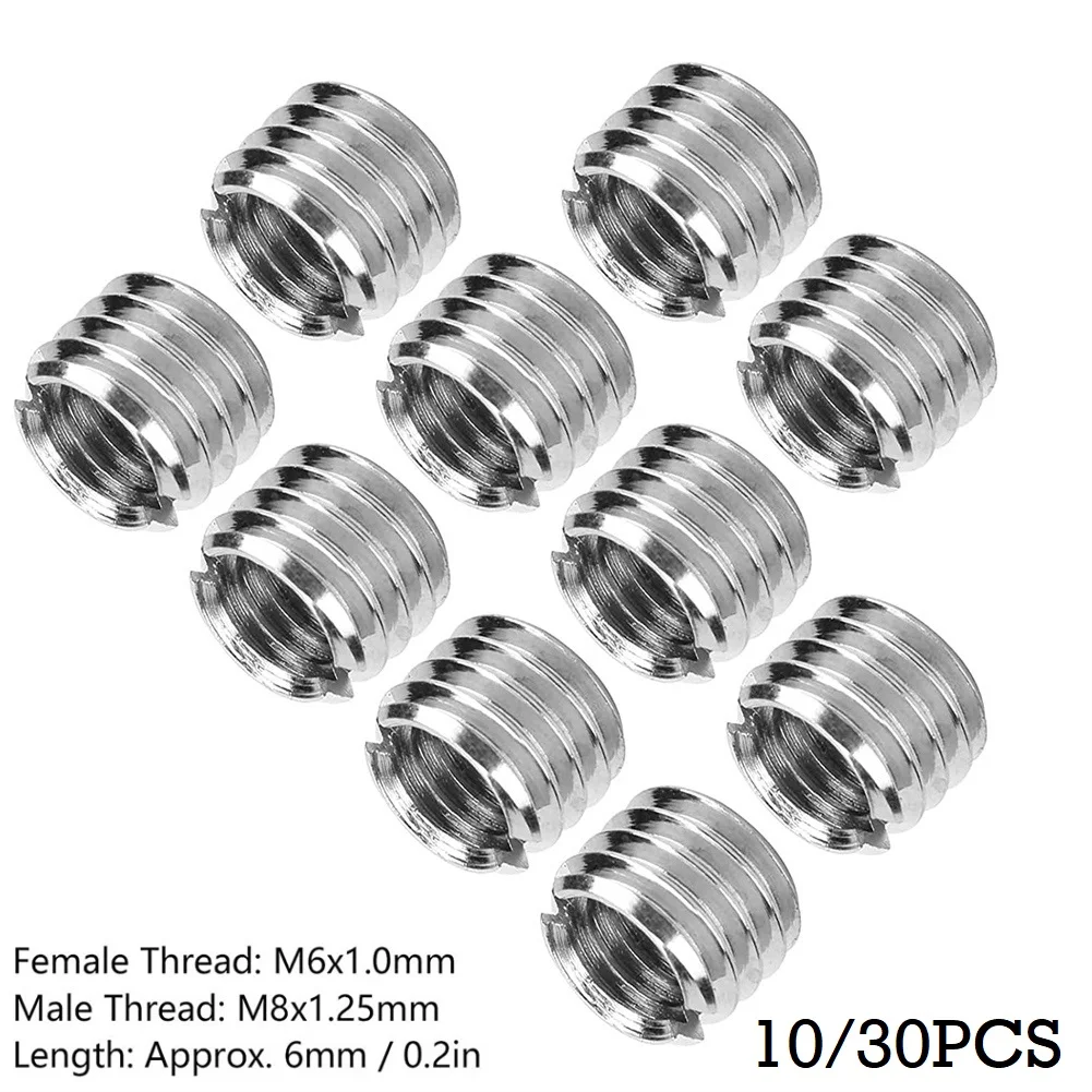 10/30Pcs Thread Reducer Threaded Inserts Stainless Steel Female M8 To ...