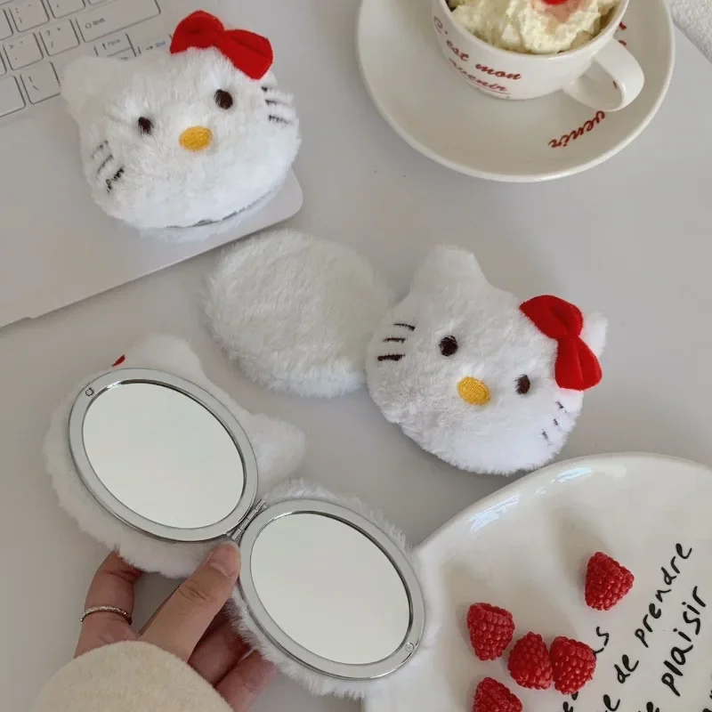 Hello-Kitty-Small-Mirror-Kawaii-Anime-Sanrio-Plush-Double-Sided-Folding ...