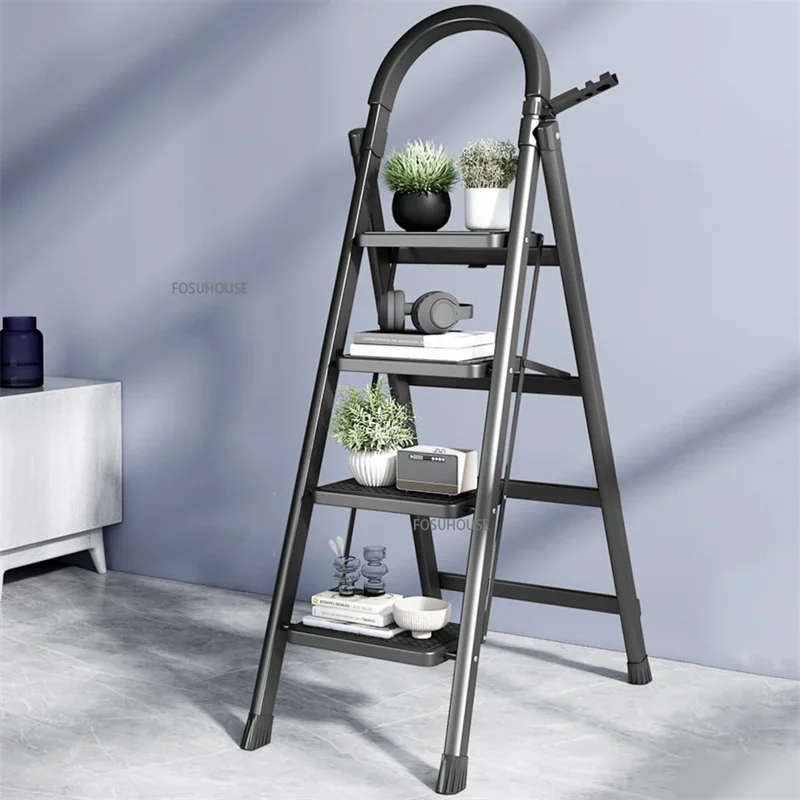 Modern-Indoor-Multifunctional-Platform-Ladder-Metal-Step-Ladder-Folding ...