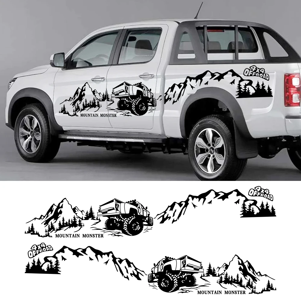 Car-Sticker-4X4-Off-Road-Mountain-Decal-For-Ford-F150-Toyota-Hilux ...