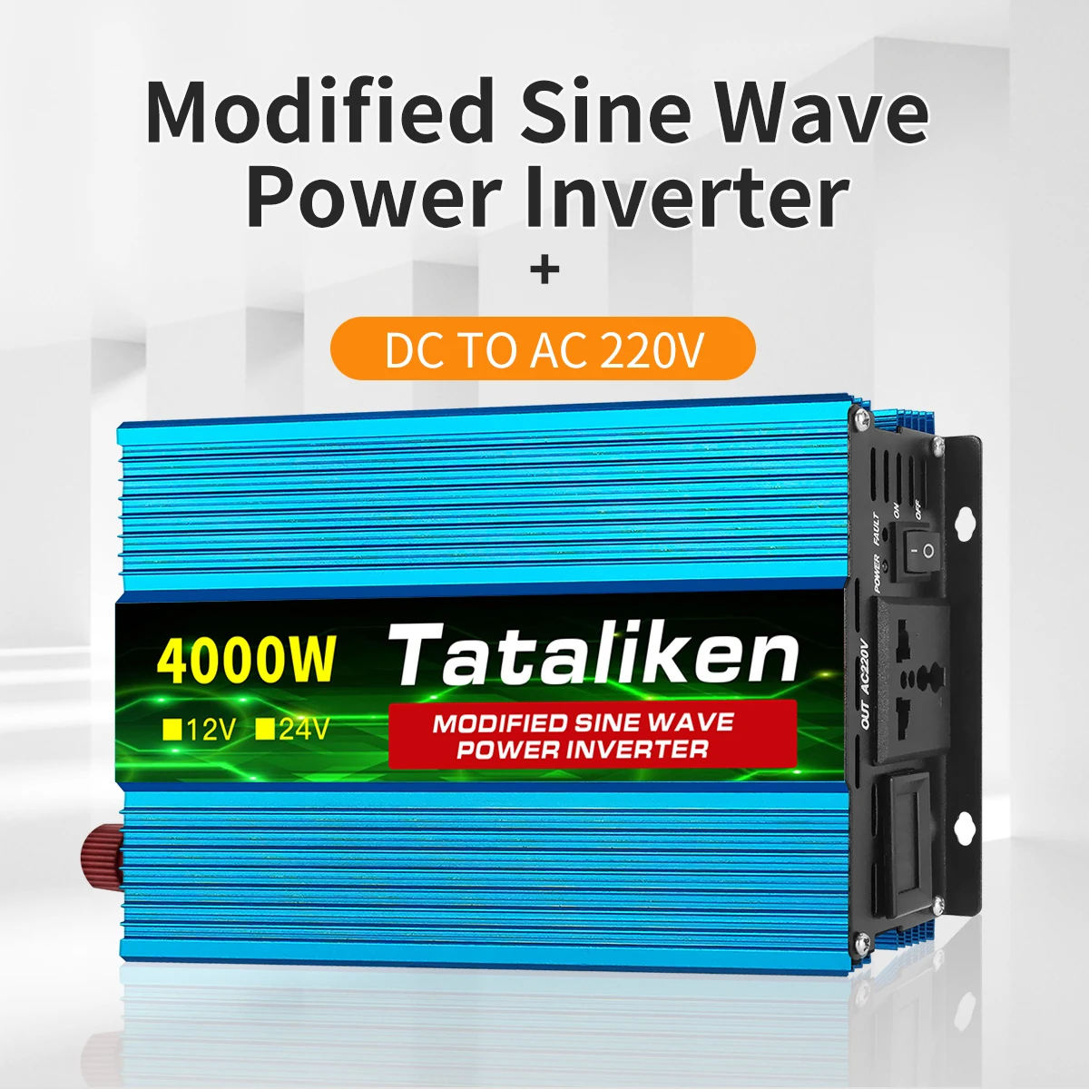 high-power-inverter-Ac-220v-600w1500w3000w4000w-dc-12v-correction-wave ...