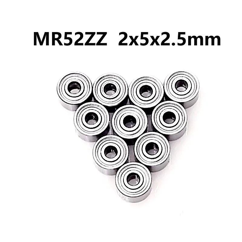50Pcs MR52ZZ L-520ZZ 2x5x2.5 mm Deep Groove Ball Bearing Miniature ...