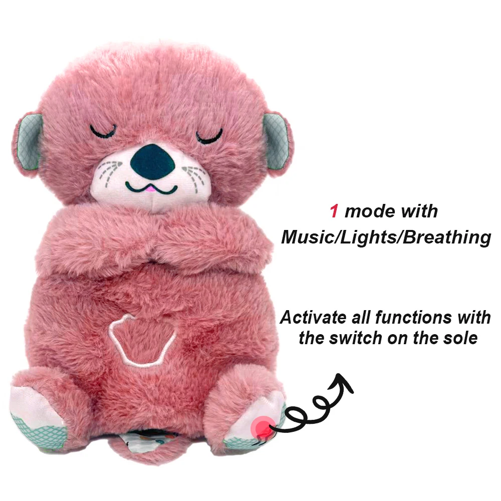 Peluche de koala musical para bebés que respira y duerme, compañero de juegos, con luz y sonido ...