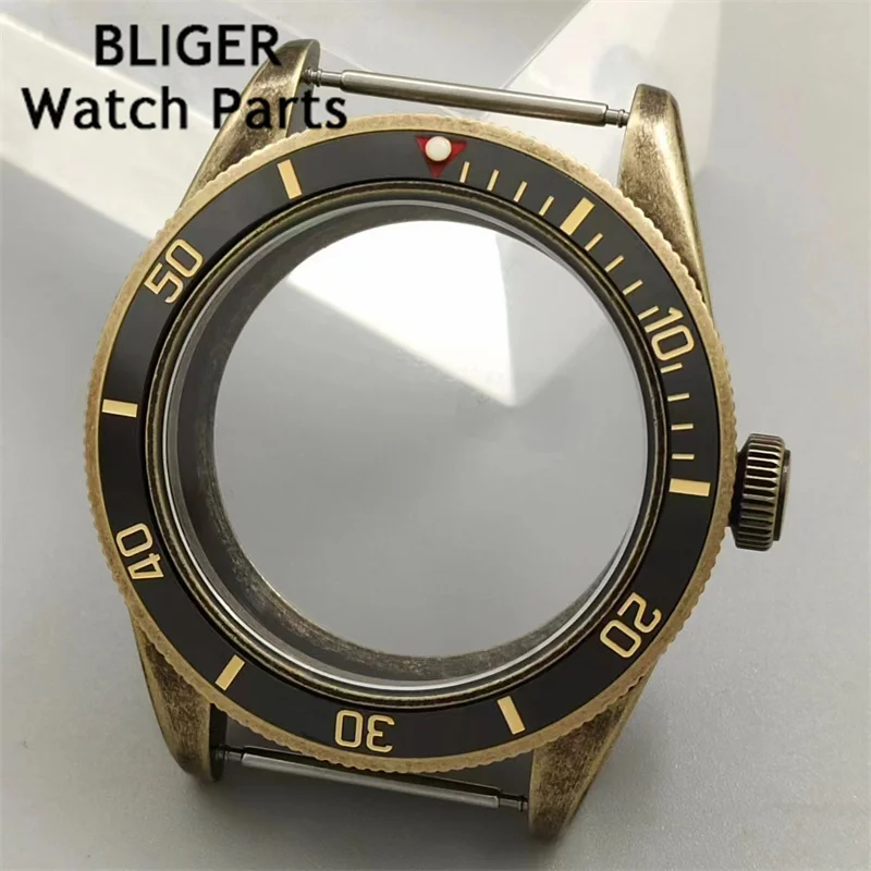 BLIGER-Bronze-39mm-Retro-Domed-Sapphire-Crystal-Watch-Case-ceramic ...