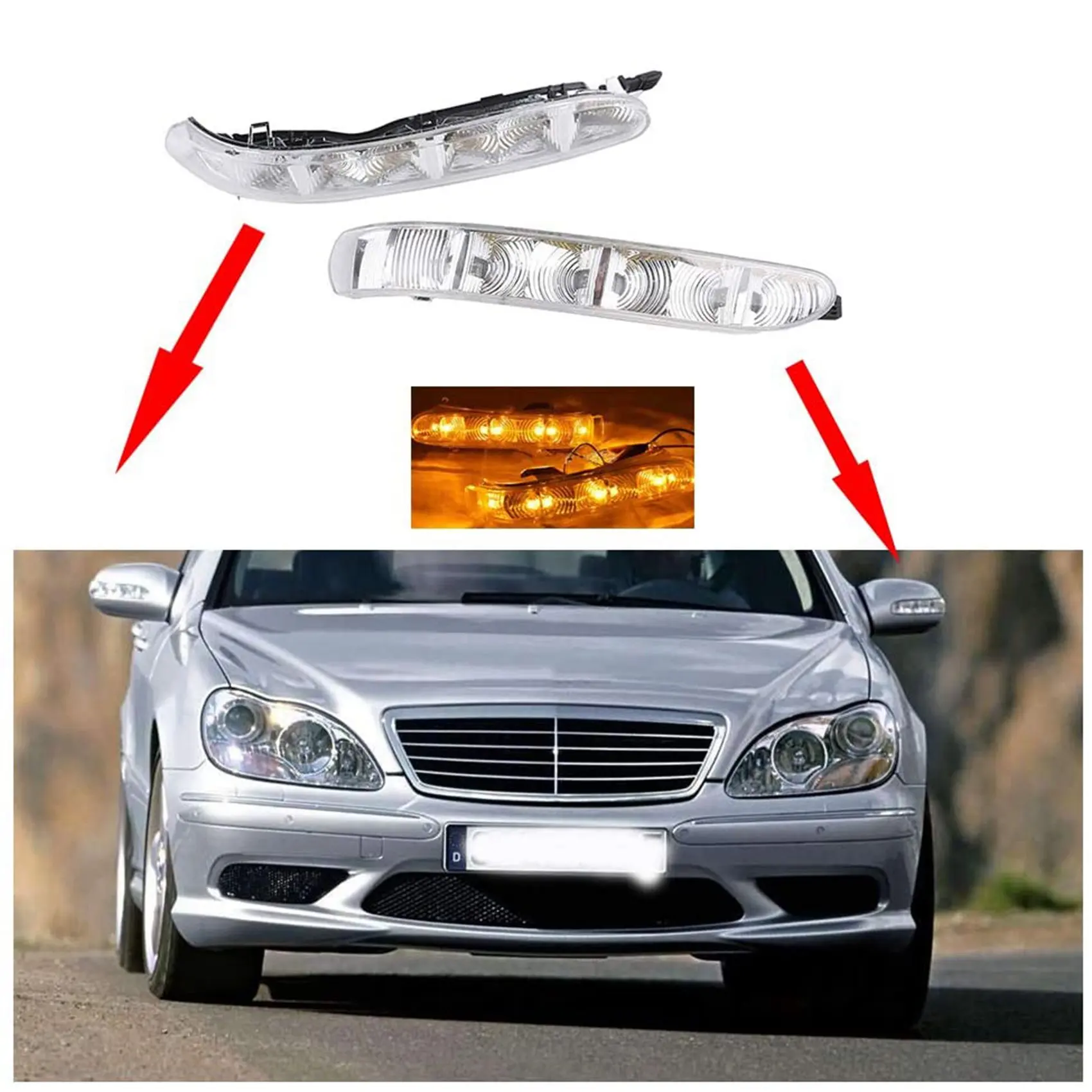 LED-Rear-Mirror-Turn-Signal-Light-Lamp-for-Mercedes-Benz-W220-W215-S-CL ...