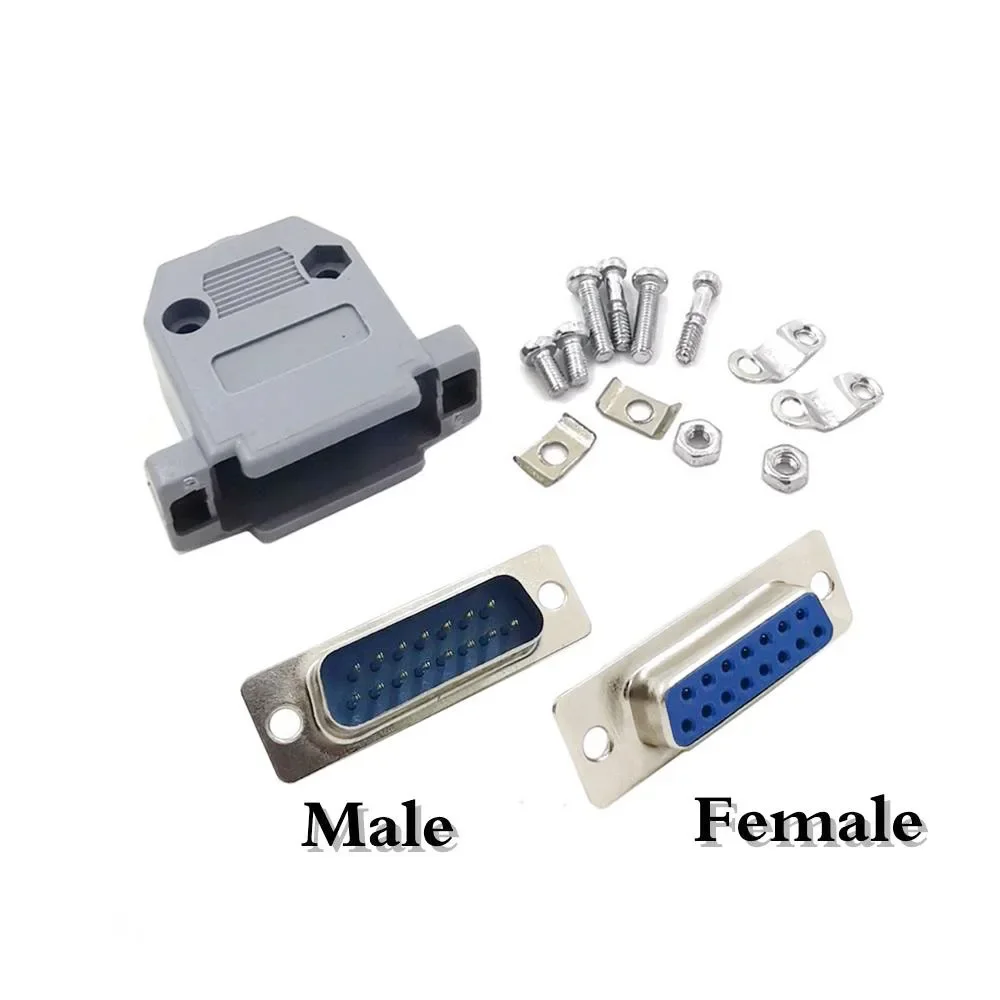 10-sets-Parallel-Serial-Port-DB15-15-Pin-15-Way-D-Sub-Fmale-Male-Solder ...