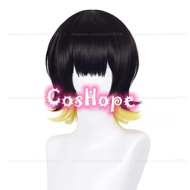 BLUE LOCK Bachira Meguru Cosplay Wig Short Black Yellow Wig Cosplay ...